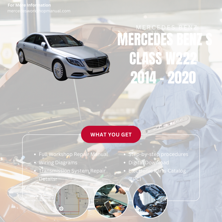 Mercedes Benz S Class W222 Workshop, Service & Repair Manual 2014 ...